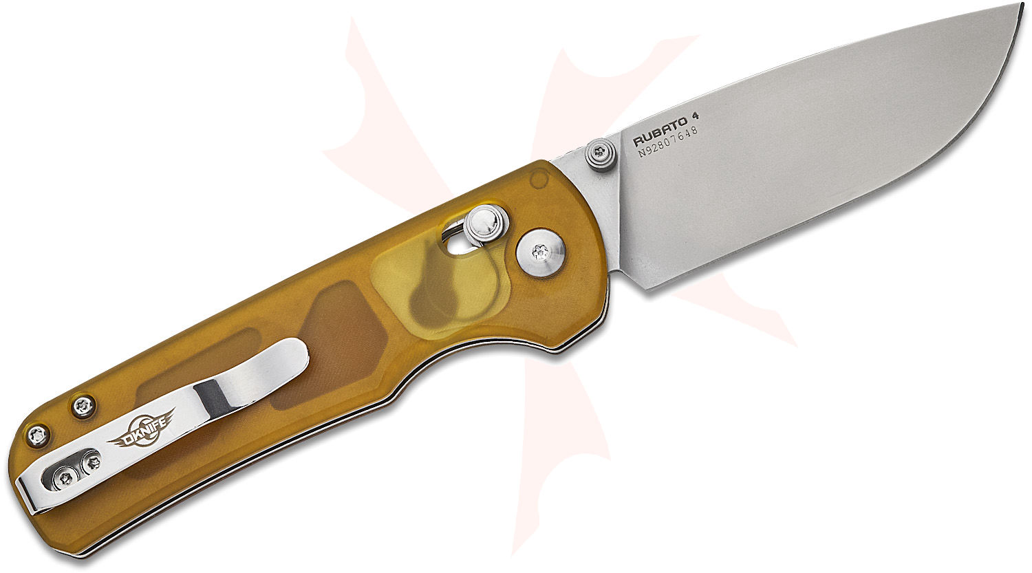 Oknife Rubato 4 Rail Lock Folding Knife 3.04" CPM-S35VN Bead Blasted ...