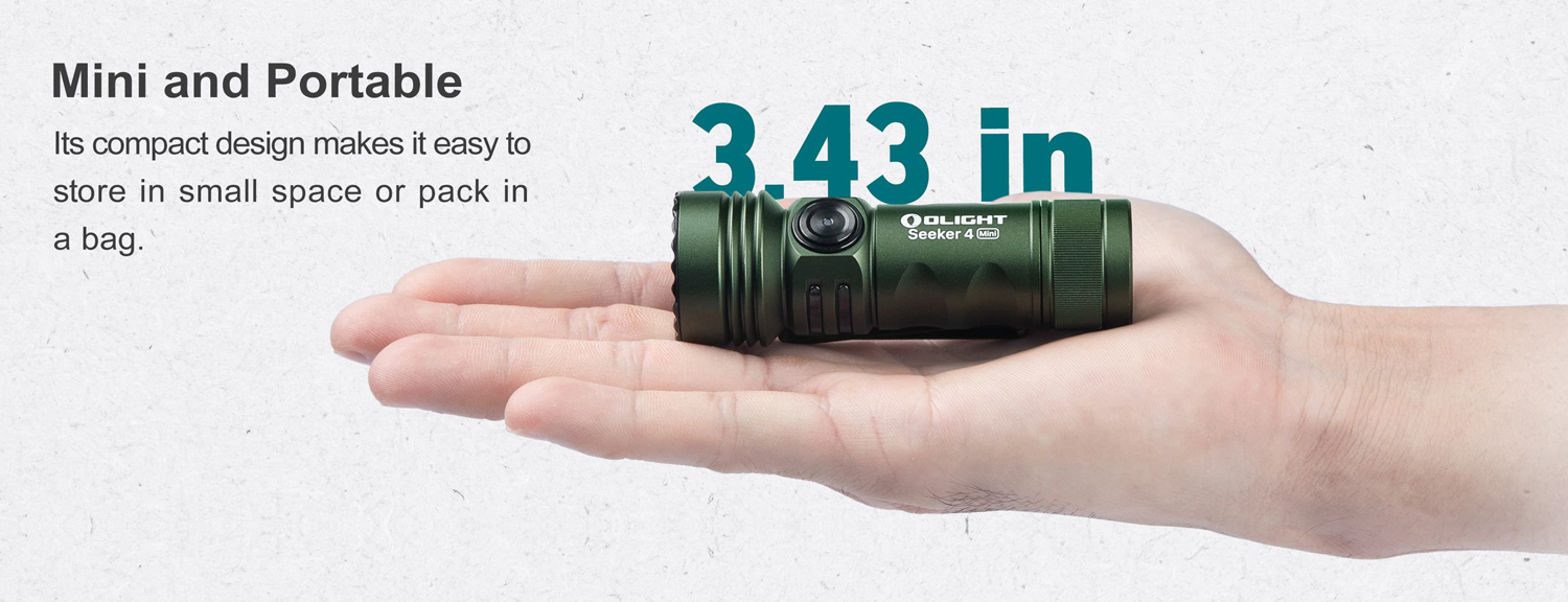 Olight Seeker 4 Mini Rechargeable Cool White LED Flashlight with UV ...