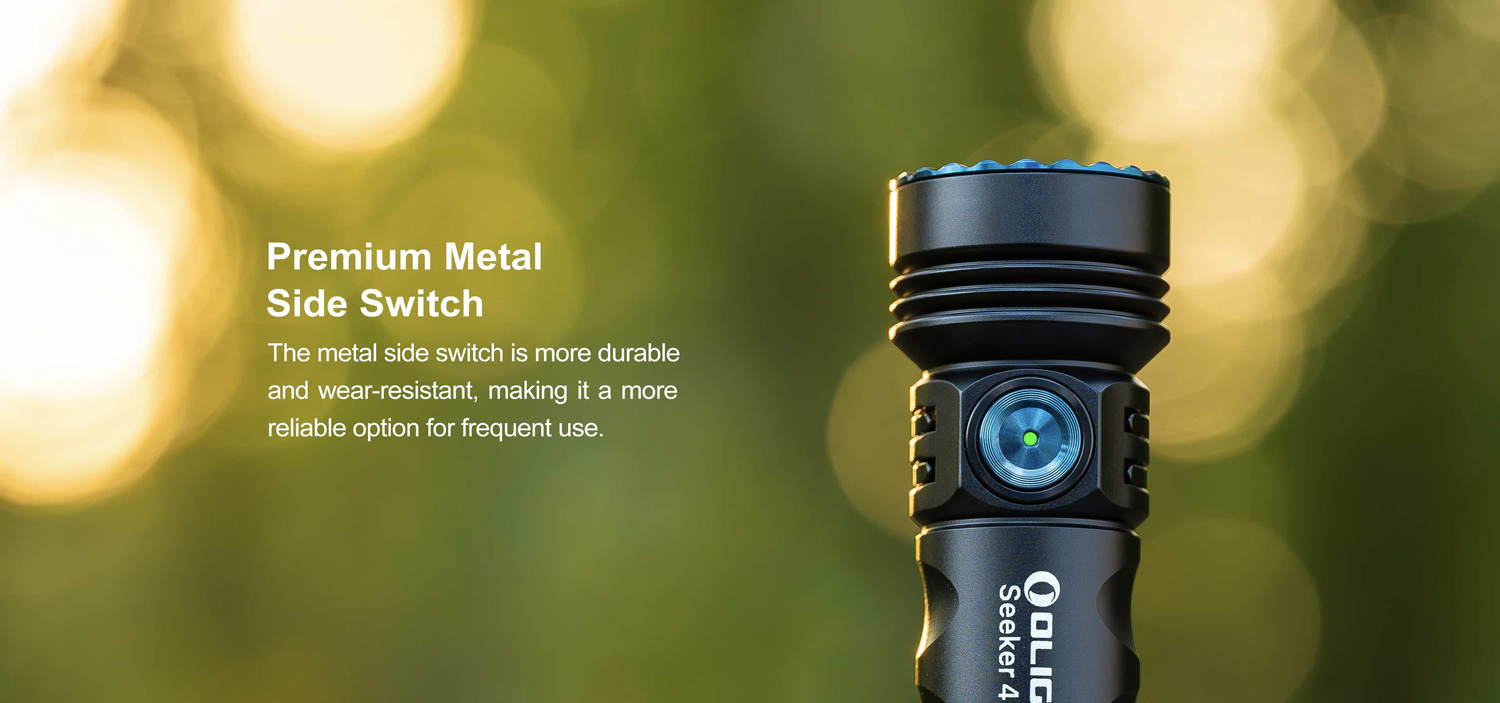 Olight Seeker 4 Mini Rechargeable Cool White LED Flashlight with UV ...