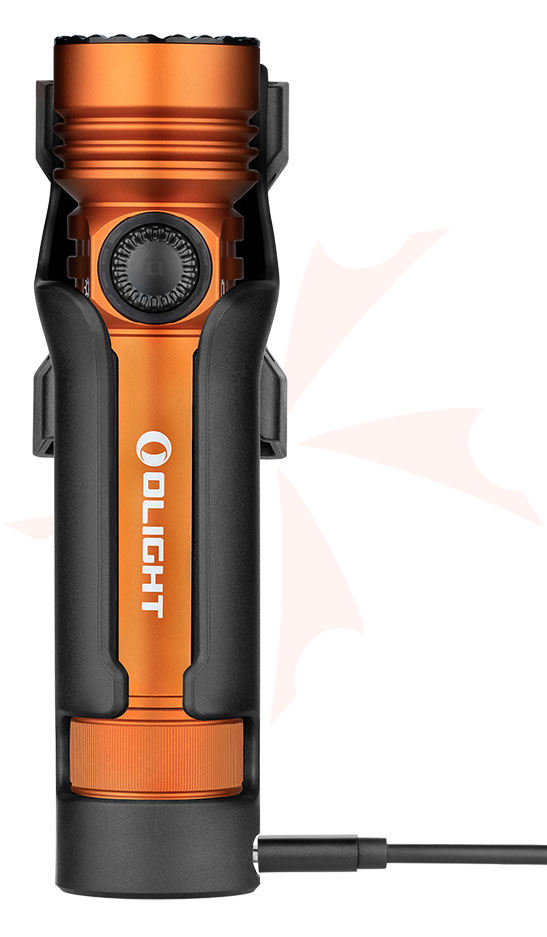 Olight Seeker 4 Pro Rechargeable Cool White LED Flashlight, Orange ...