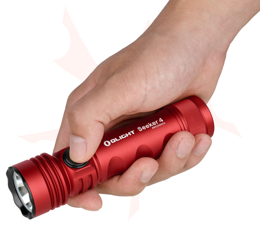 Olight Seeker 4 Rechargeable LED Flashlight, Red, 3100 Max Lumens ...