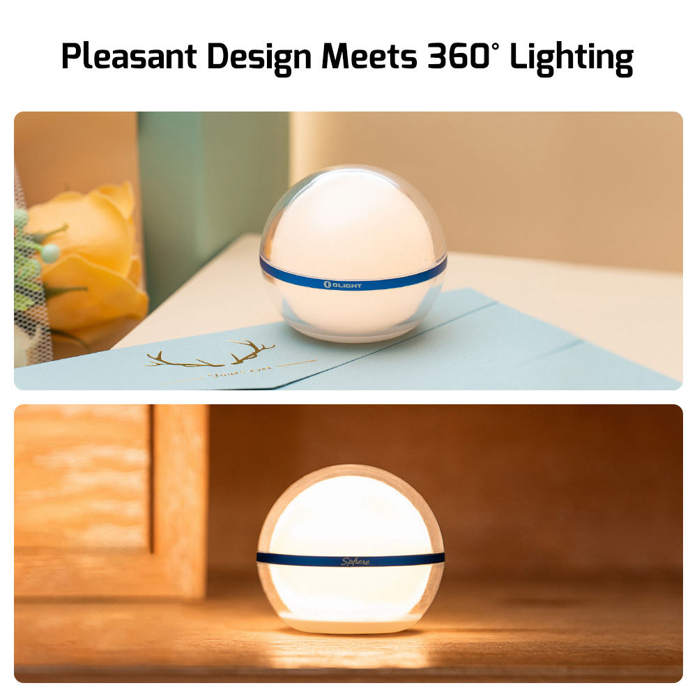 Olight Sphere LED Rechargeable Lantern with App Control, Blue, 75 Max ...