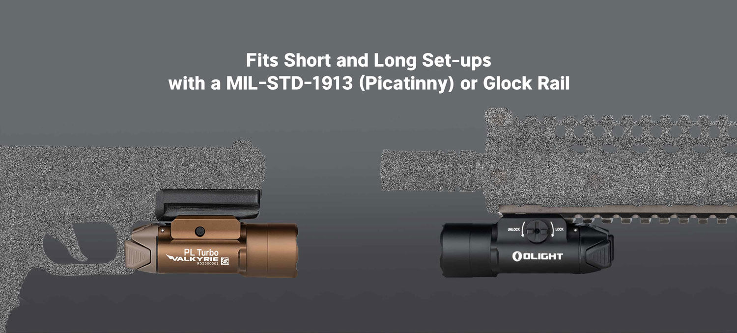 Olight Valkyrie PL Turbo LEP Weaponlight, 800 Max Lumens, Black ...