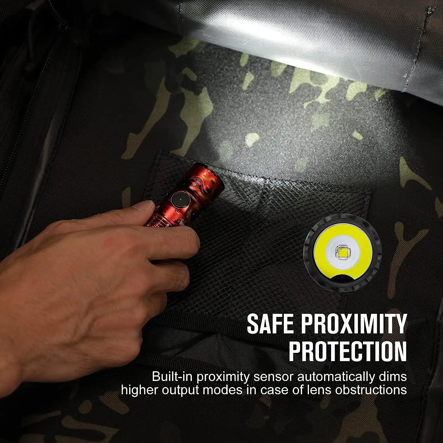 Olight Warrior Mini 2 Rechargeable LED Tactical Flashlight, Lava Camo ...