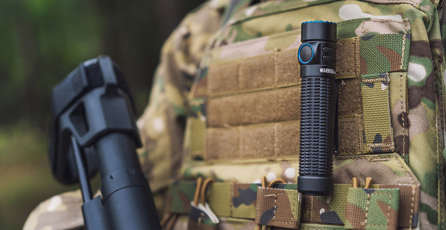 Olight Warrior Mini 3 Rechargeable LED Tactical Flashlight, Black, 1750 ...