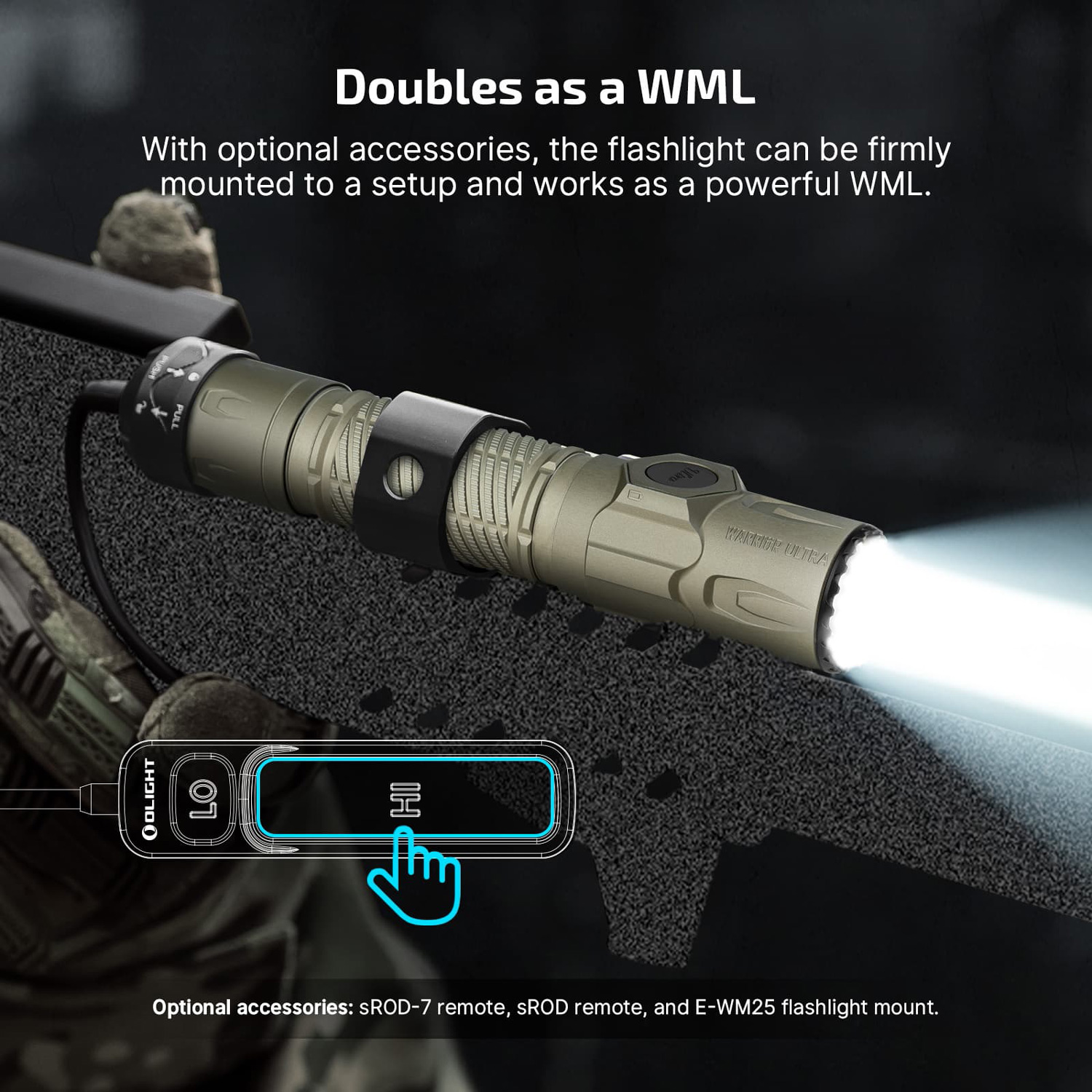 Olight Warrior Ultra Lightweight Tactical Rechargeable LED Flashlight ...