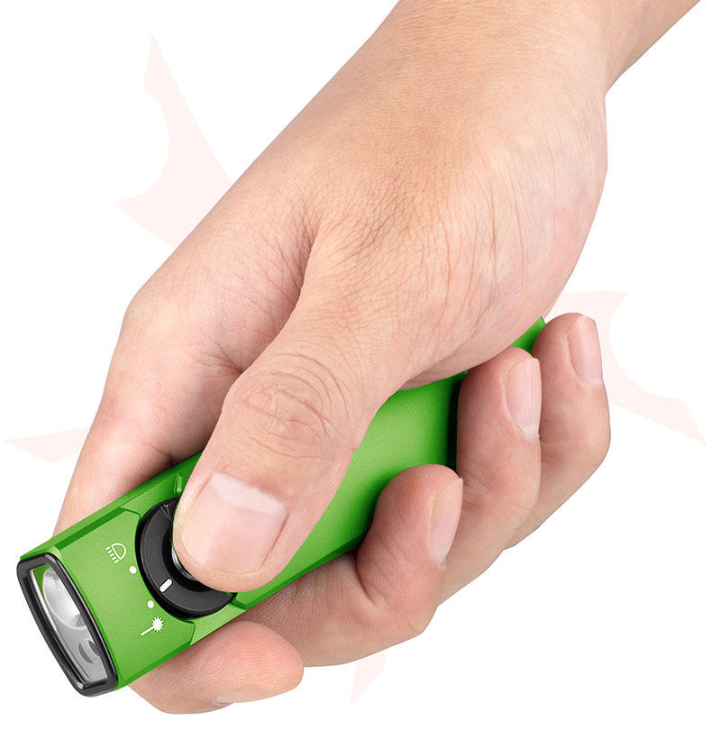 Olight Arkfeld Rechargeable Neutral White LED Flat Flashlight, Lime ...