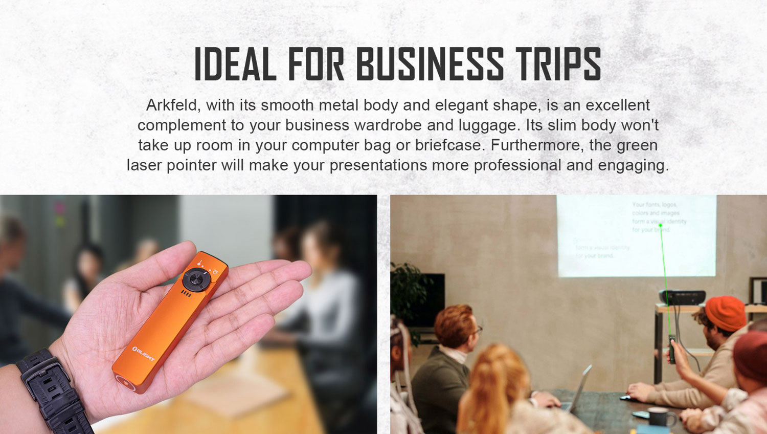 Olight Arkfeld Rechargeable Cool White LED Flat Flashlight, Orange ...