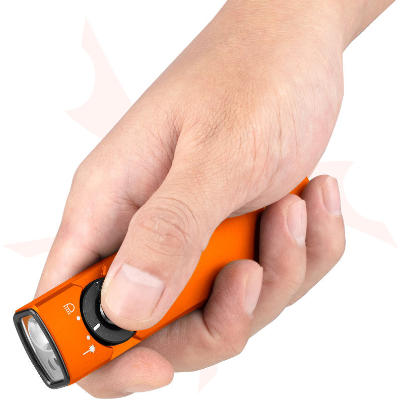 Olight Arkfeld Rechargeable Cool White LED Flat Flashlight, Orange ...