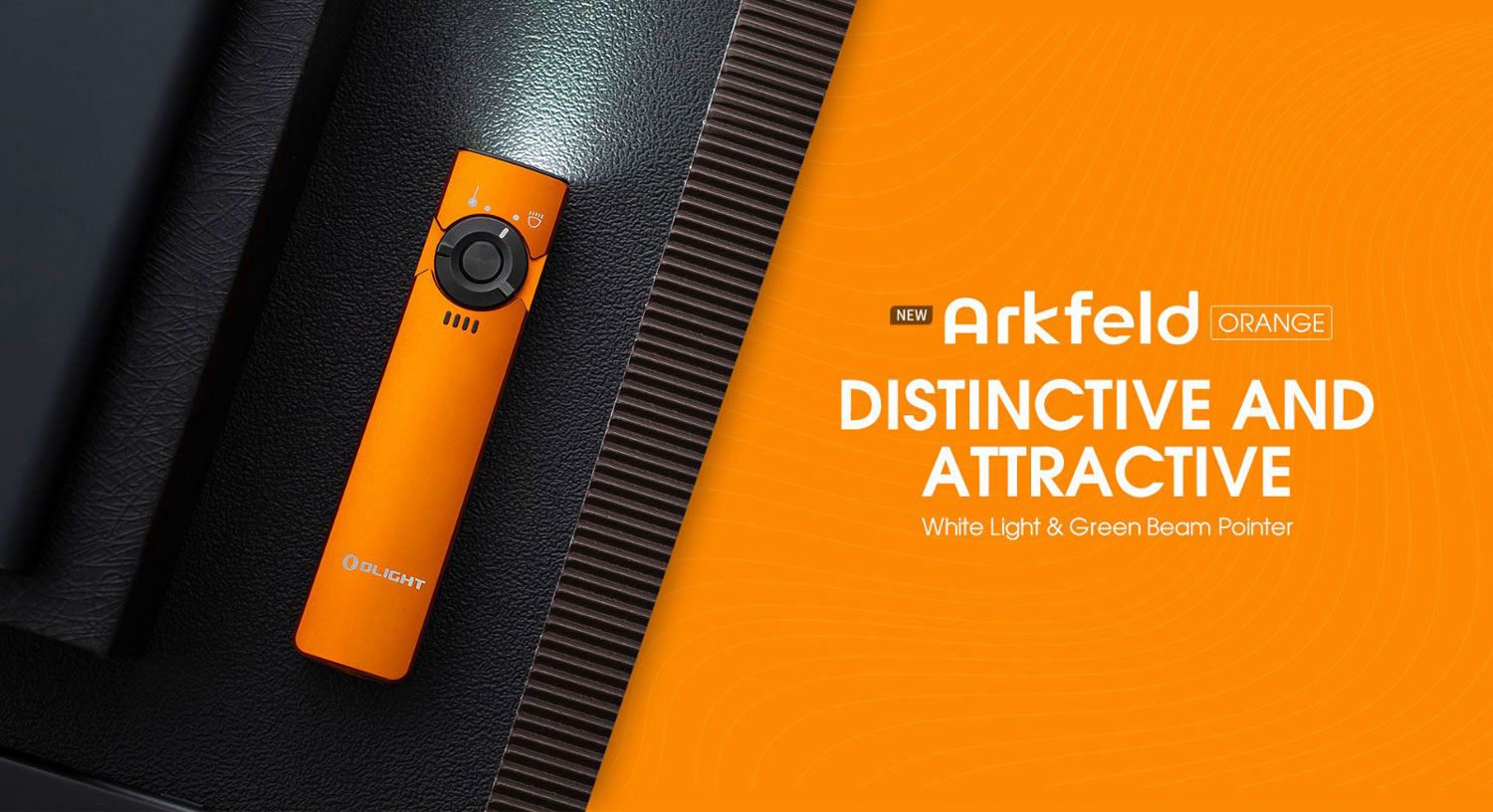 Olight Arkfeld Rechargeable Cool White LED Flat Flashlight, Orange ...