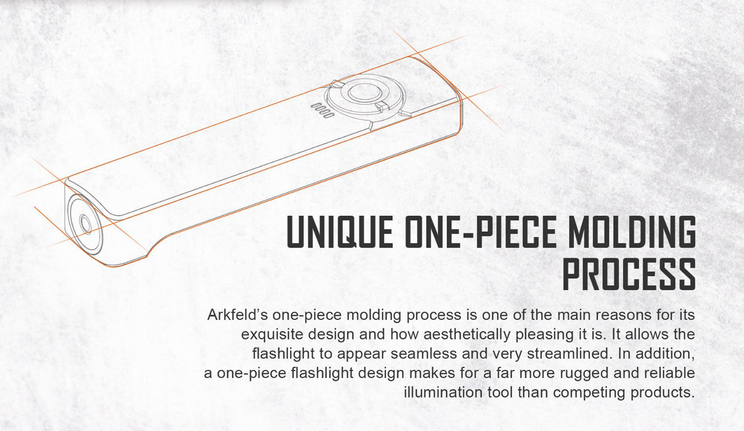 Olight Arkfeld Rechargeable Cool White LED Flat Flashlight, Orange ...