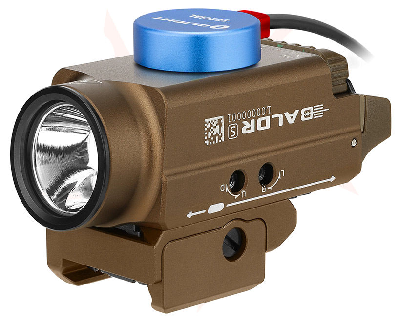 Olight Baldr S Tactical LED Weaponlight with Blue Laser, Desert Tan ...