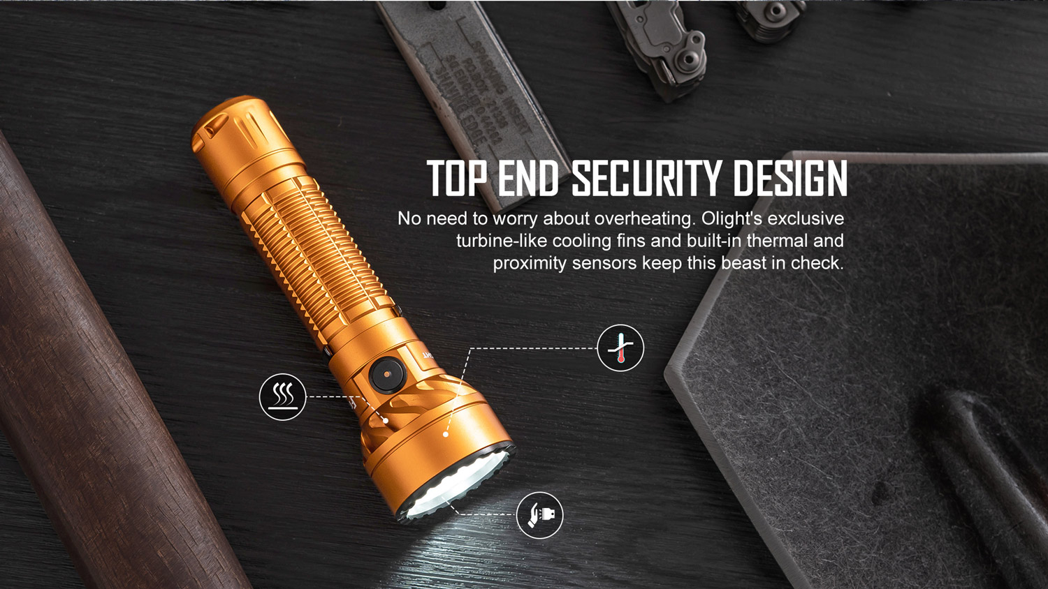 Olight Freyr Limited Edition Tactical RGB LED Flashlight, Orange, 1750 ...