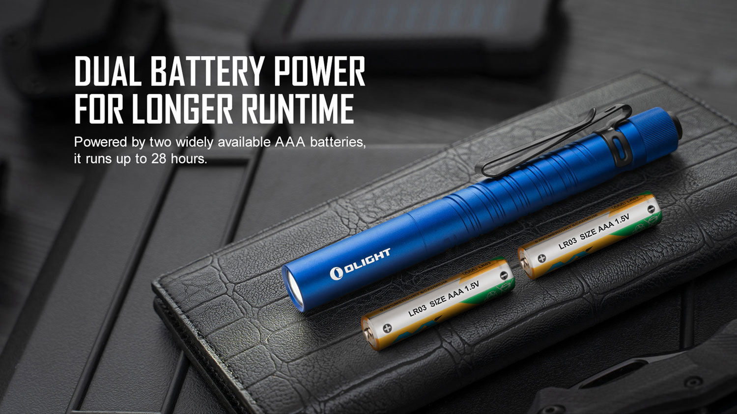 Olight Limited Edition i3T Plus Blue Slim LED Flashlight, 250 Max ...