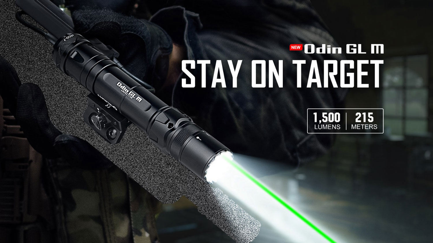 Olight Odin GL M Rechargeable Tactical LED Weaponlight, Black, 1500 Max ...
