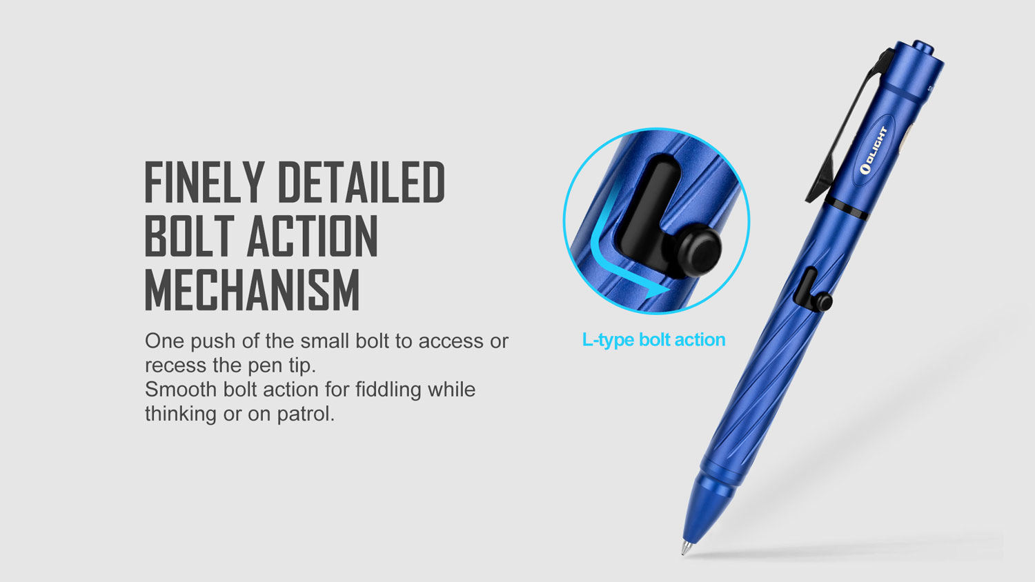 Olight O'Pen 2 Pen with Integrated LED Flashlight, Blue, 120 Max Lumens ...