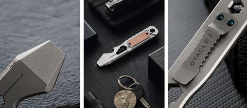 Olight Oknife Otacle 2 Multifunction Titanium Pry Bar with Copper Inlay ...