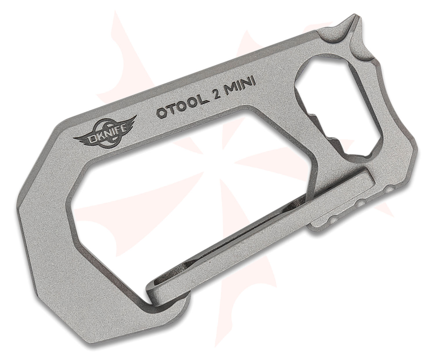 Olight Oknife Otool 2 Mini Multifunction Carabiner Tool, Titanium - KnifeCenter - OTOOL-2-MINI