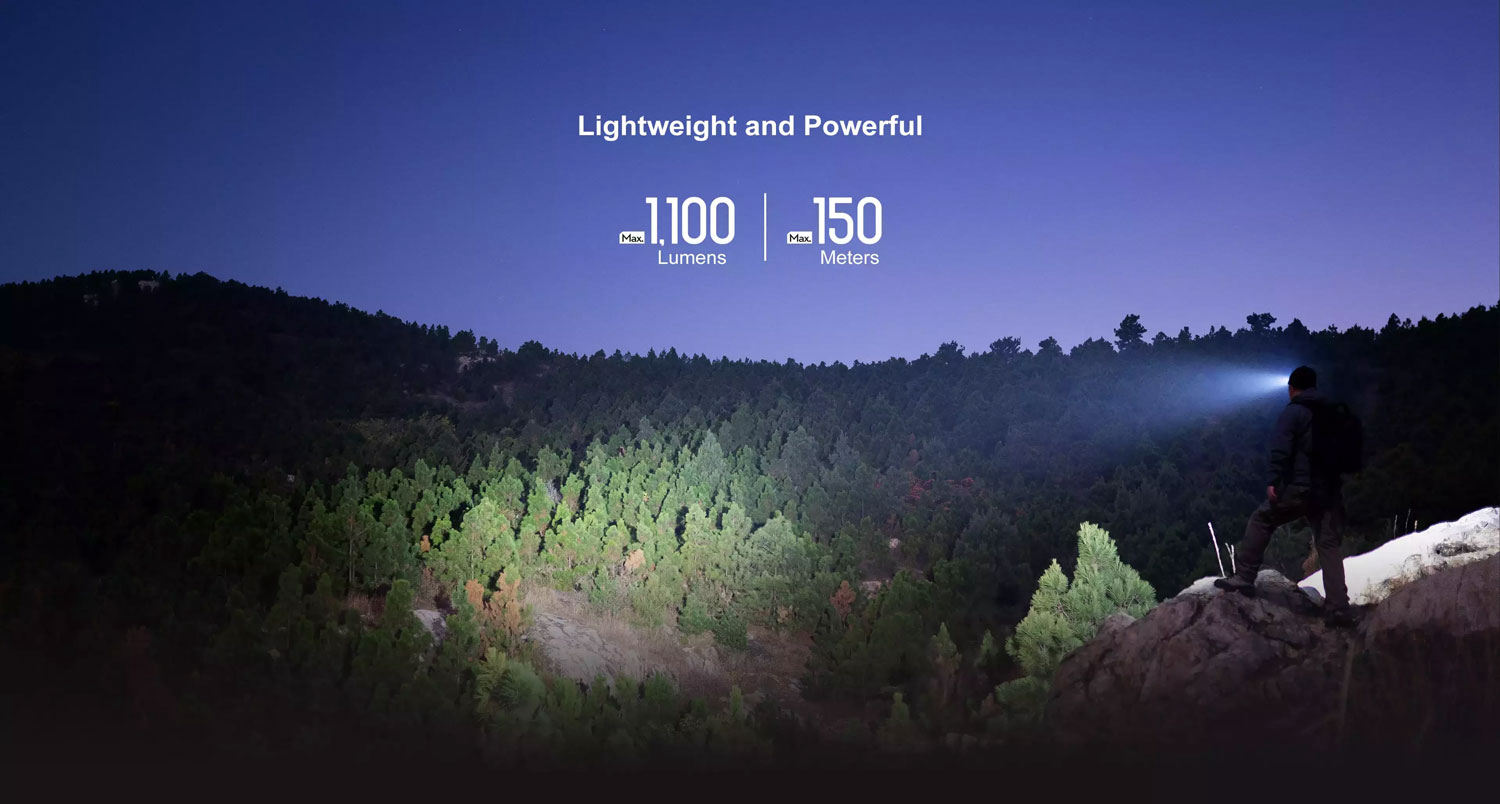 Olight Perun 2 Mini Orange Right-Angle Rechargeable LED Flashlight with ...