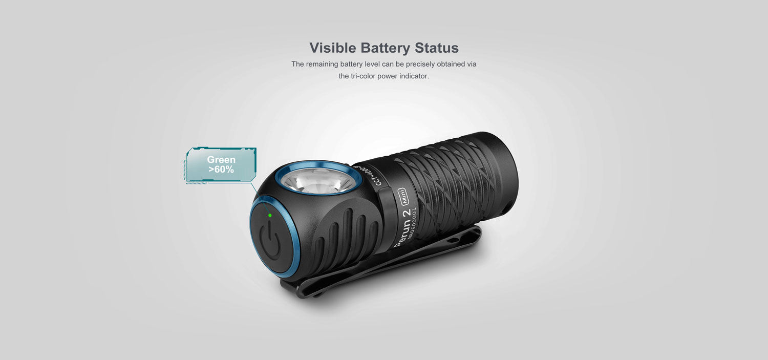 Olight Perun 2 Mini Black Right-Angle Rechargeable Cool White LED ...