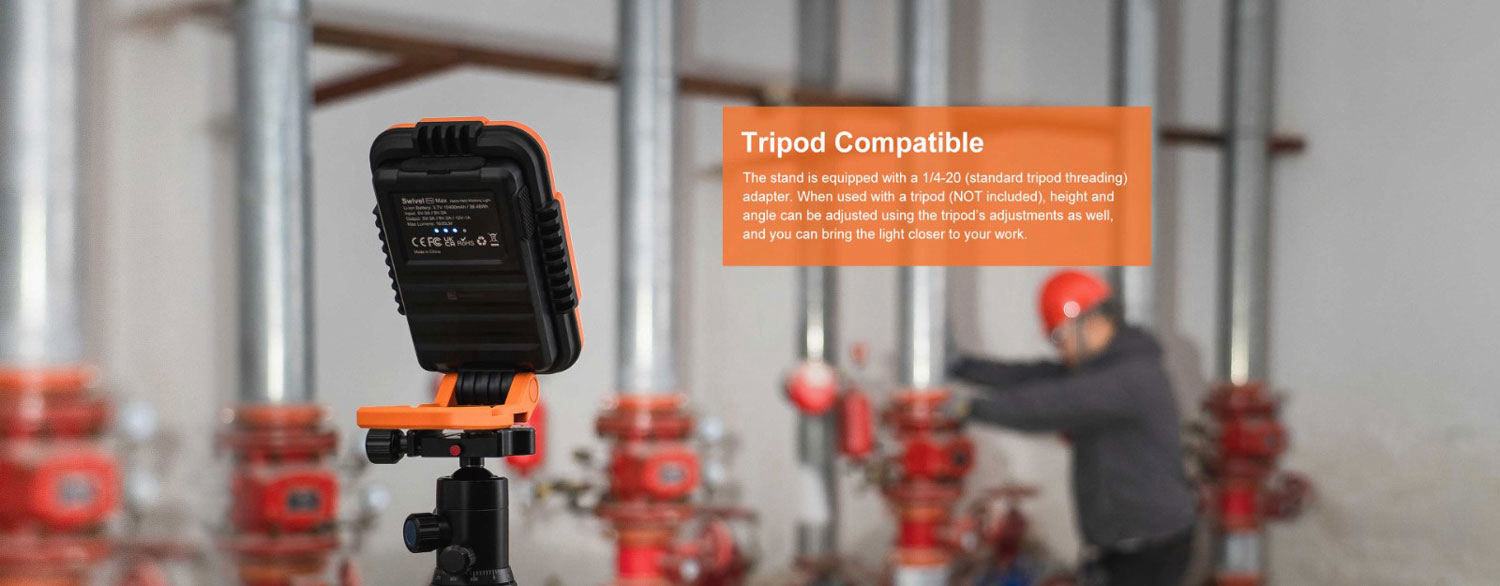 Olight Swivel Pro Max Rechargeable LED/COB Work Light, Orange, 1600 Max ...