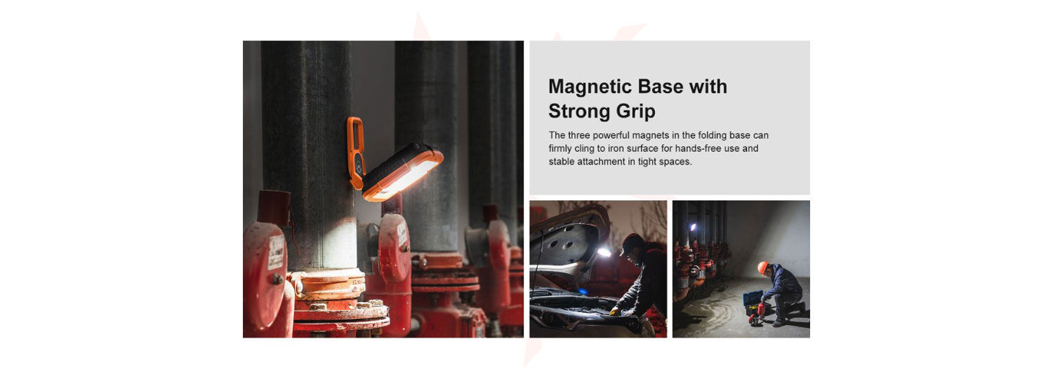 Olight Swivel Pro Max Rechargeable LED/COB Work Light, Orange, 1600 Max ...