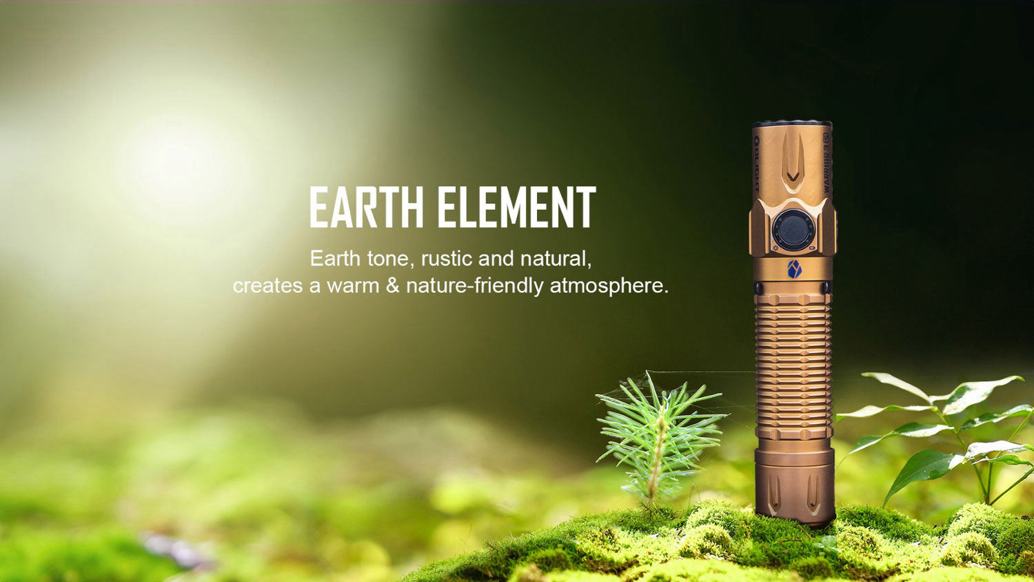 Olight Warrior 3S Ti Limited Edition Five Elements "Earth" Tactical ...