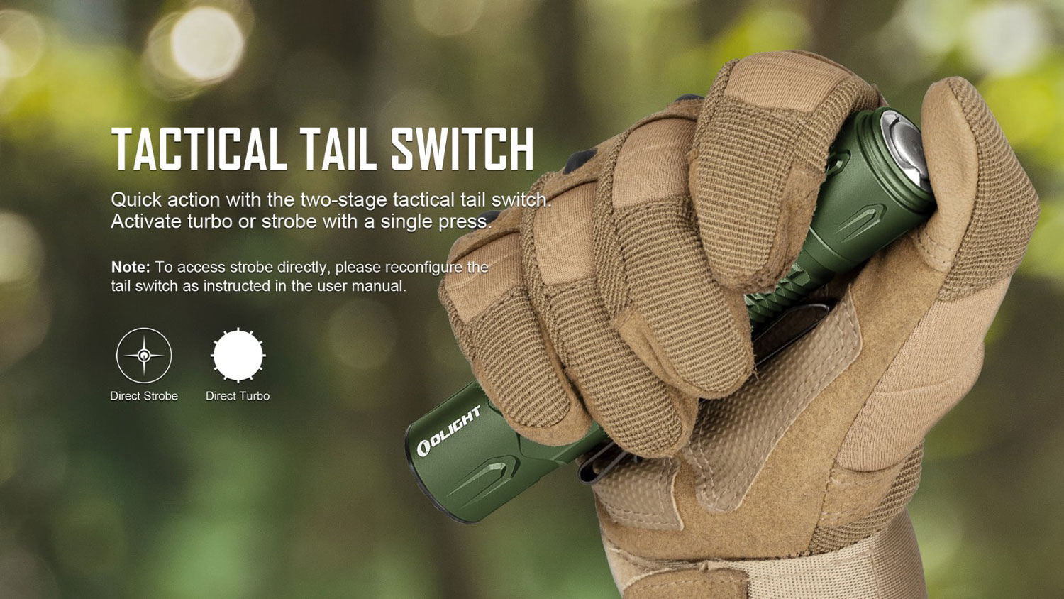Olight Warrior 3S Tactical Rechargeable LED Flashlight, OD Green, 2300 ...