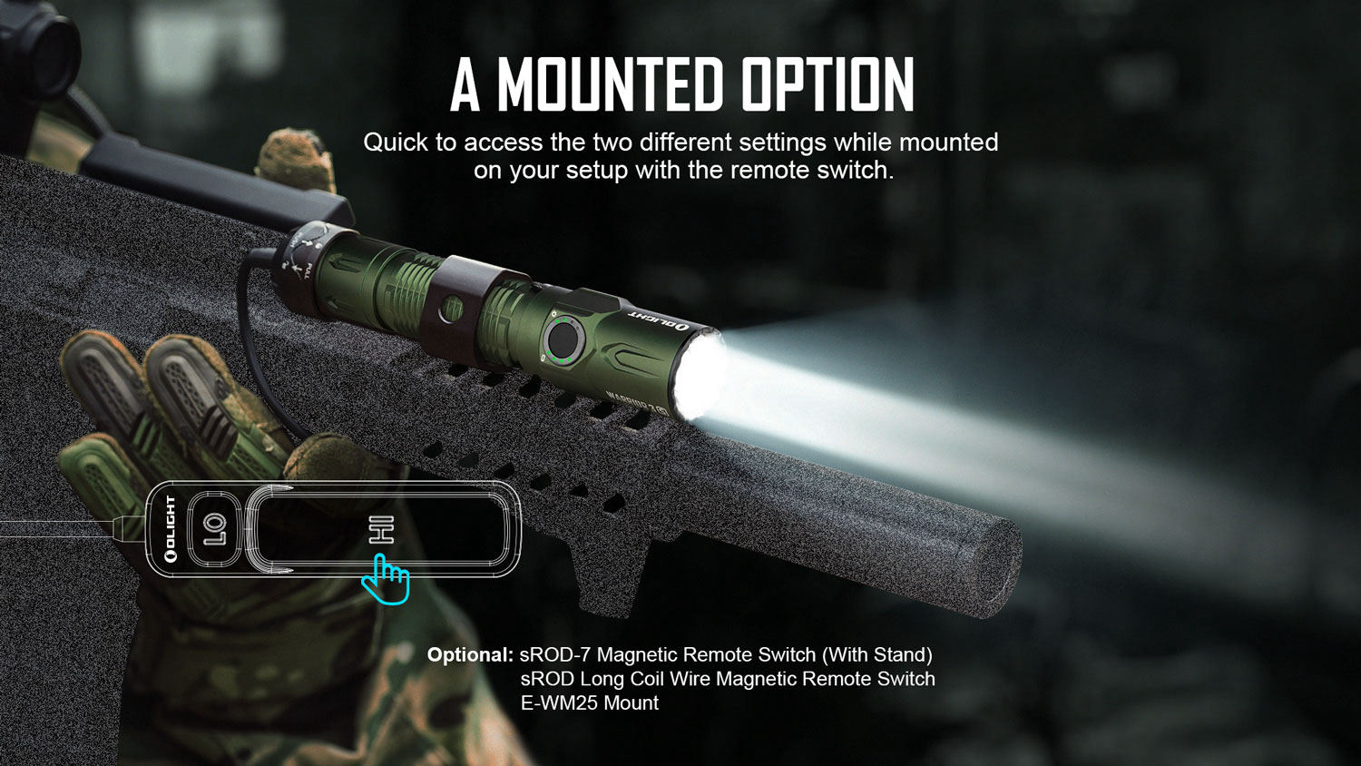 Olight Warrior 3S Tactical Rechargeable LED Flashlight, OD Green, 2300 ...