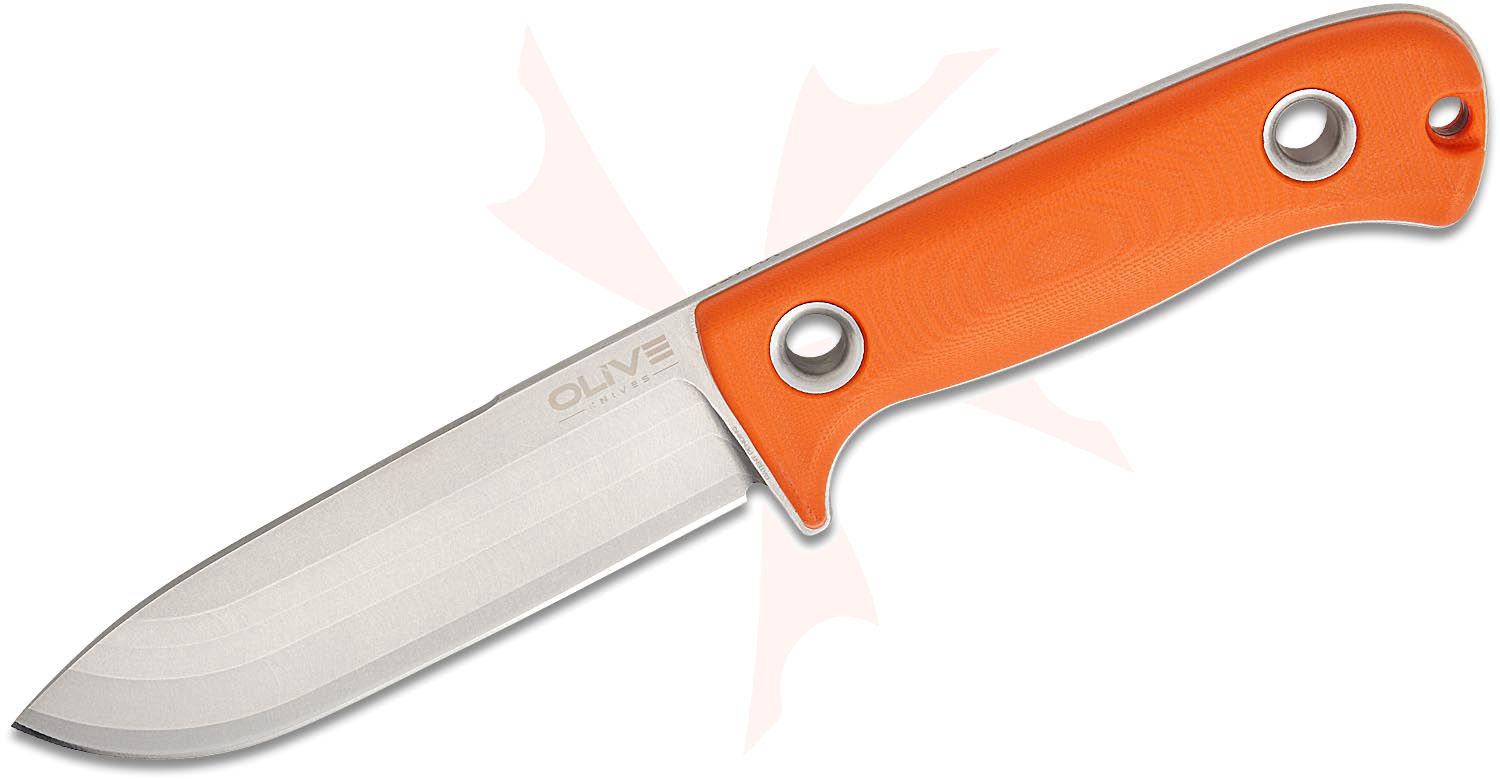Olive Knife Arbor Fixed Blade Knife 4.54" Bohler Elmax Stonewashed Drop ...