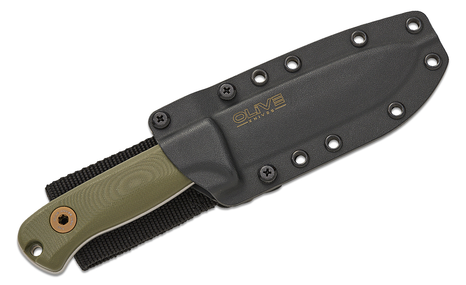 Olive Knife Arbor Fixed Blade Knife 4.54" Bohler Elmax Stonewashed Drop ...