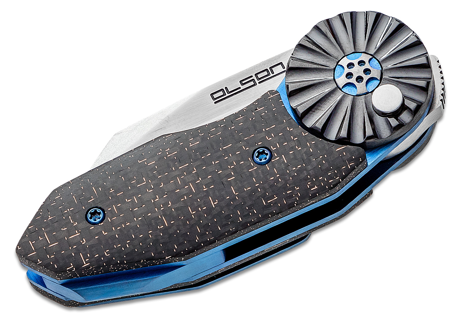 Rod Olson Custom JV Microburst Flipper Knife 2.25" S30V Satin Blade ...