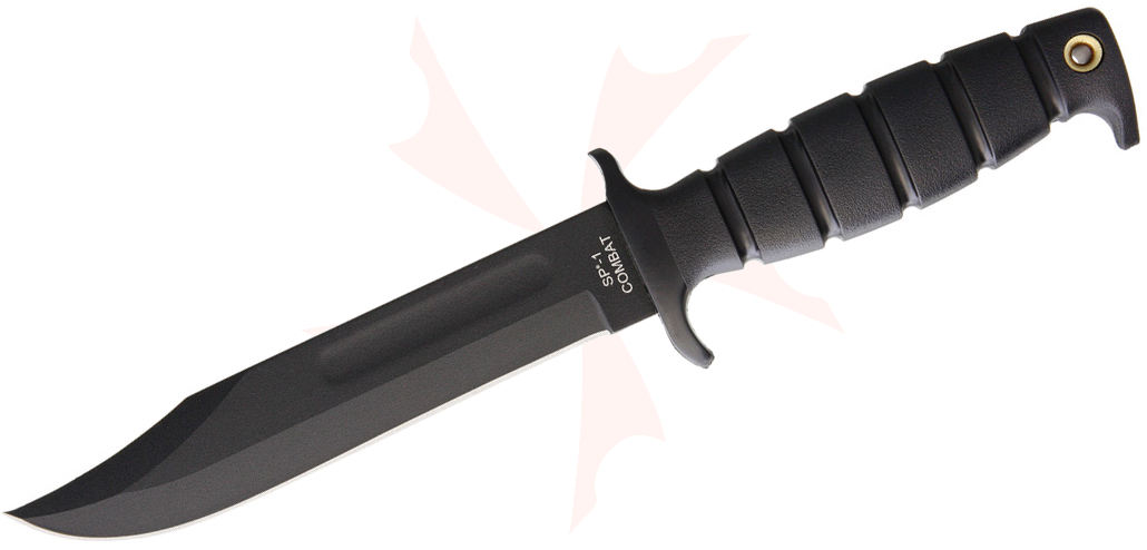 Ontario SP1 Spec Plus Marine Combat Fixed 7" Double Edge Blade, Kraton ...