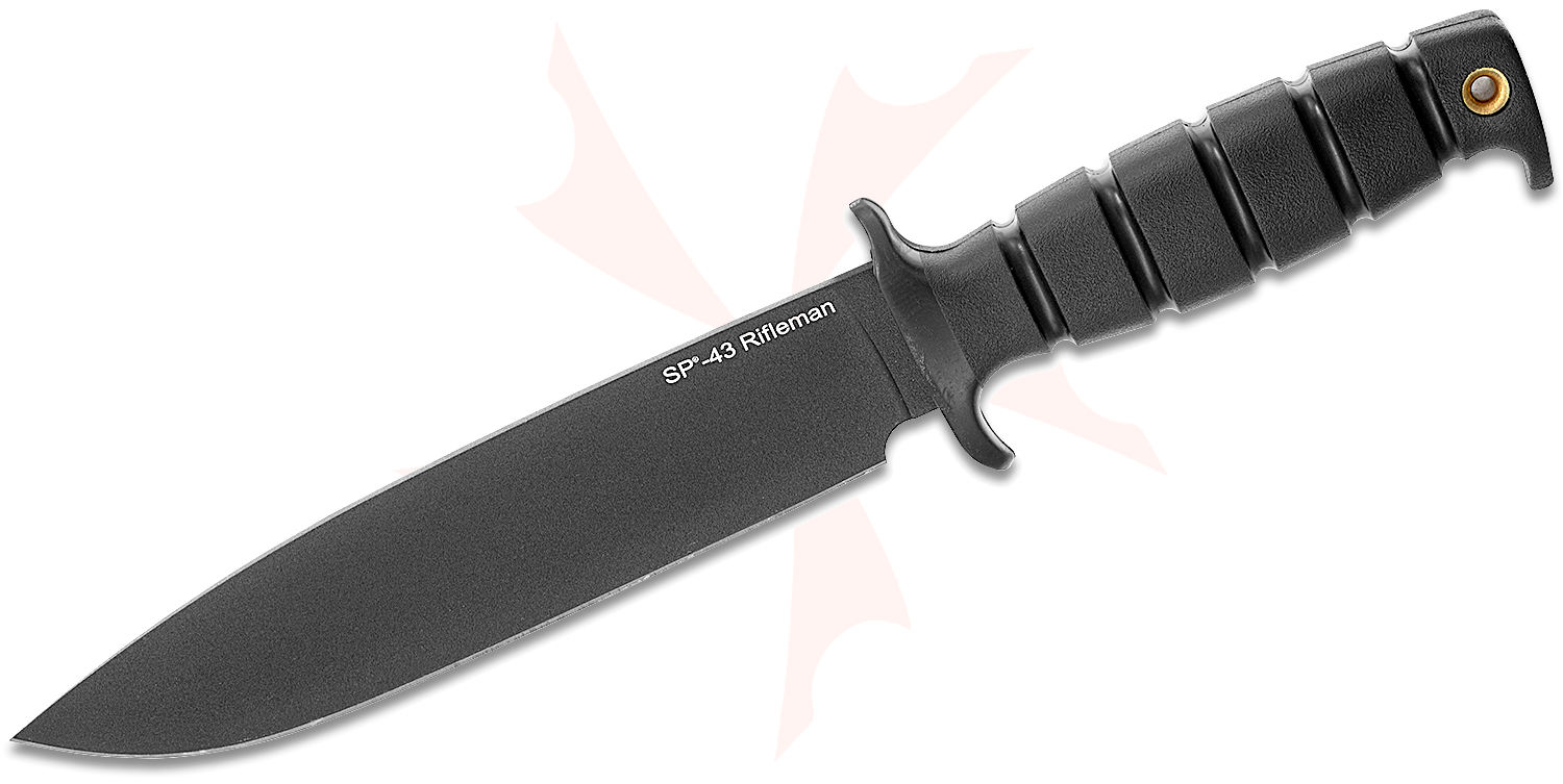Ontario Spec Plus Gen II SP43 Fixed 7.9" Black Carbon Steel Blade ...