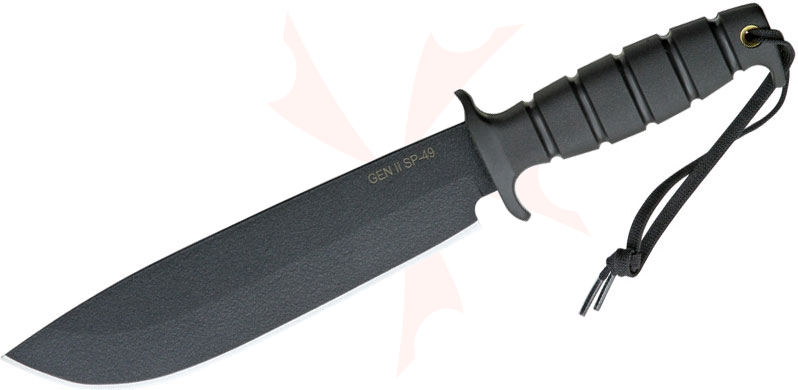 Ontario Gen II SP49 Survival Knife 8" Half Hollow Ground Blade, Kraton ...