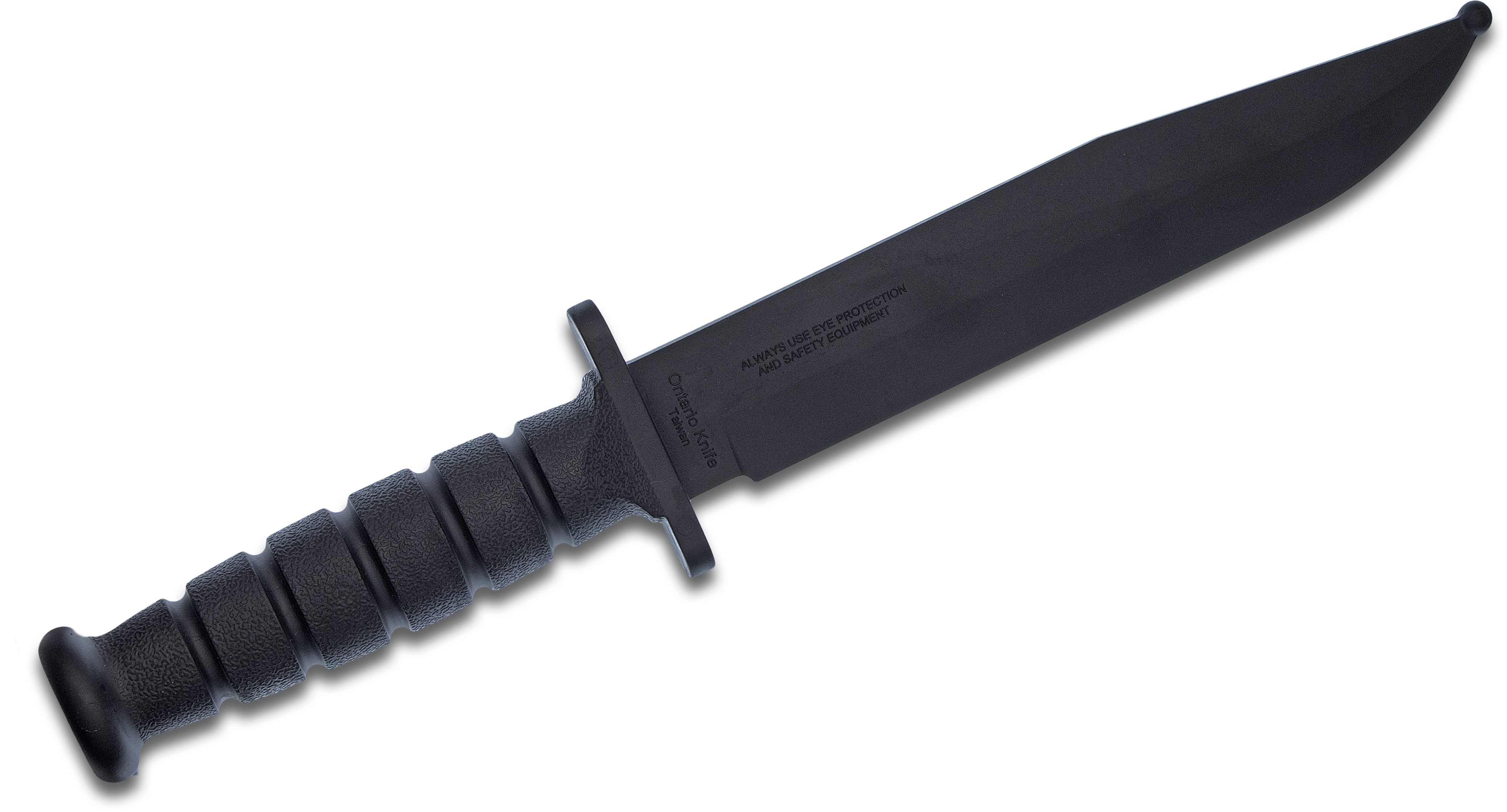 Ontario FF6 Freedom Fighter 6 Trainer Fixed 8" Black Rubber Blade ...