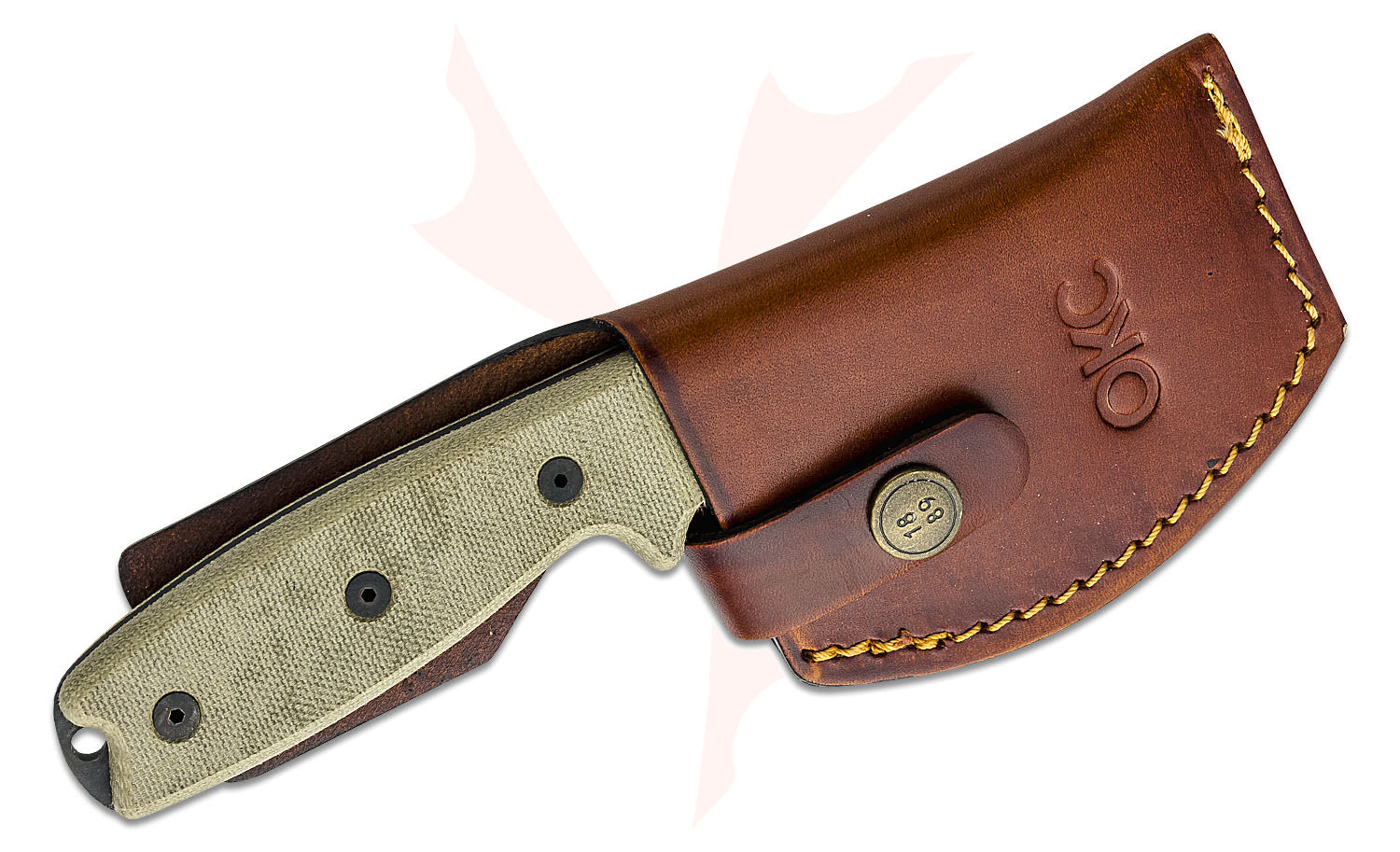 Ontario RAT-3 Skinner Knife 3.75" Black Coated Blade, Micarta Handles ...