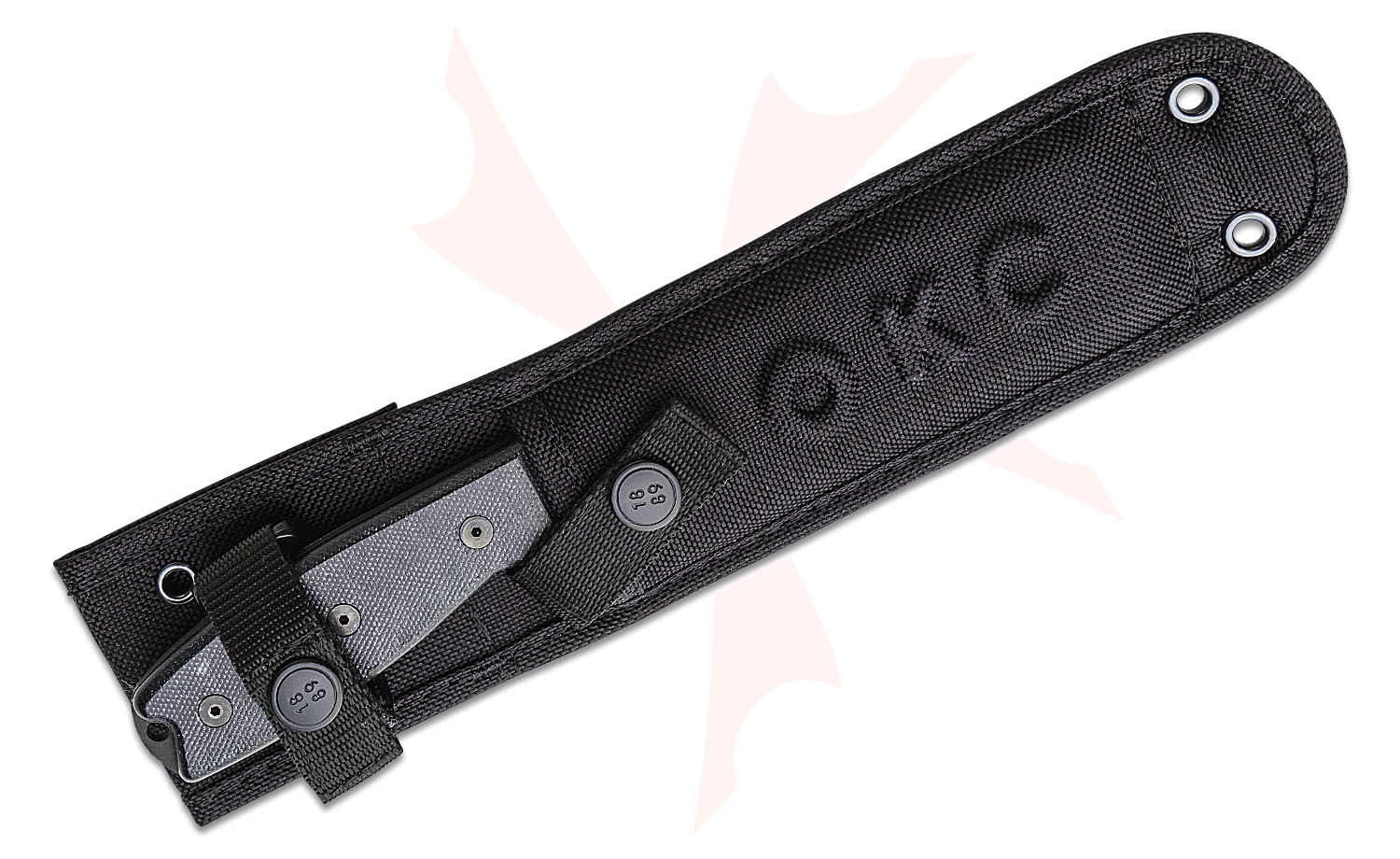 Ontario RAT-3 Utility Knife 3.4" Black Coated Chisel Blade, Micarta ...