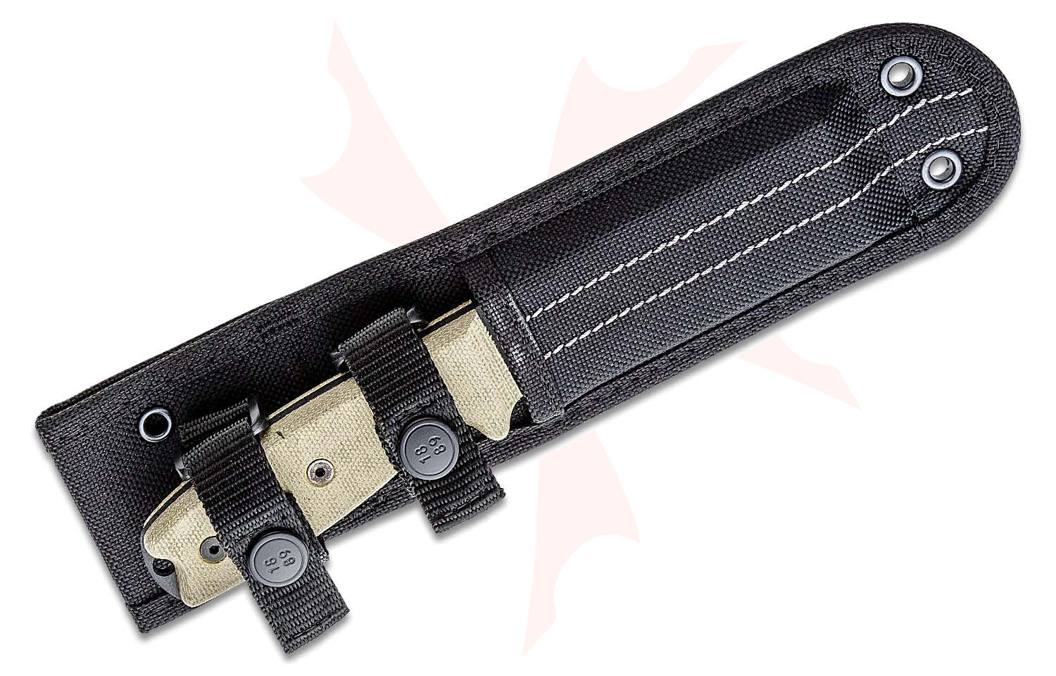 Ontario RAT-3 Utility Knife 3.75" Combo Blade, Micarta Handles, Nylon ...