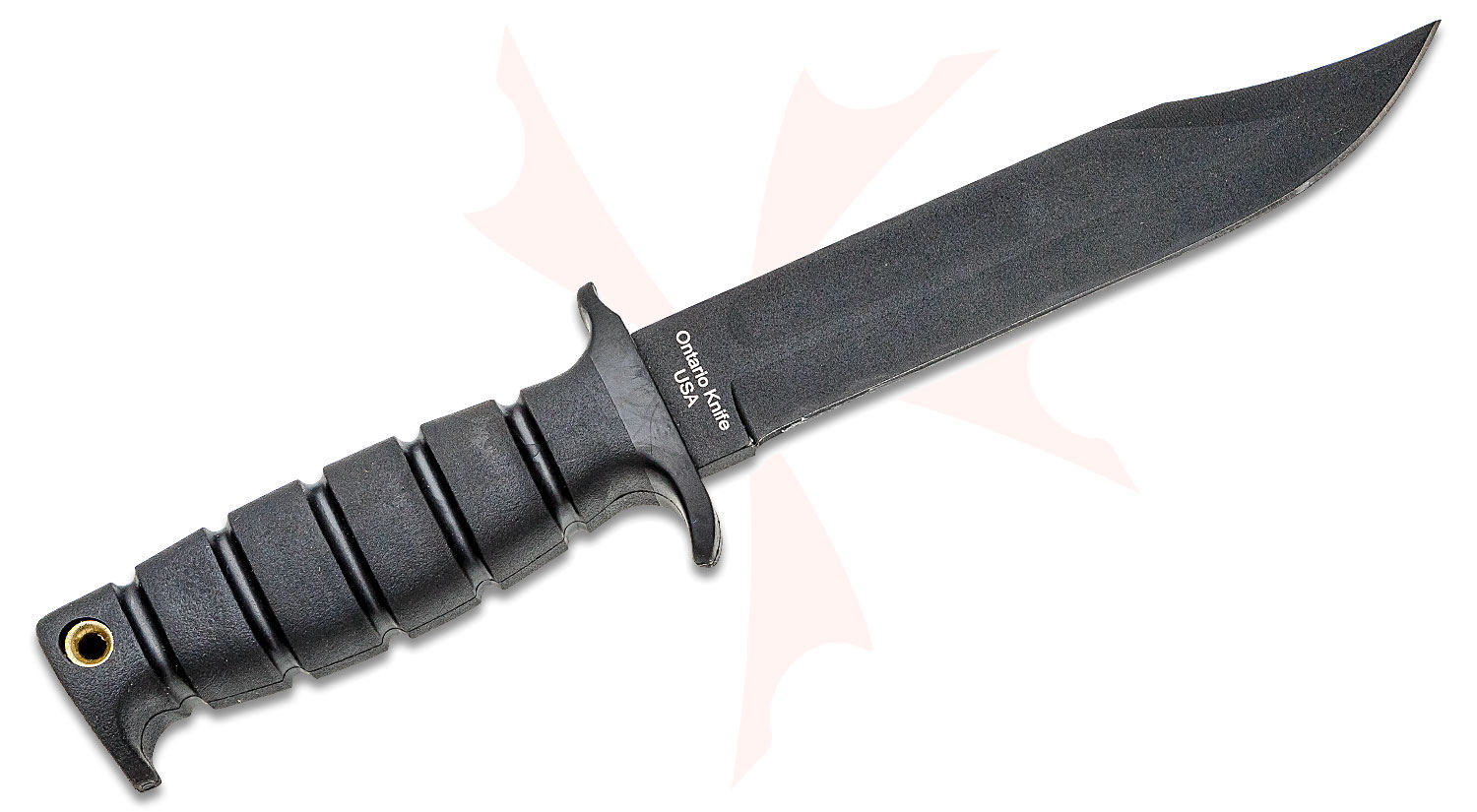 Ontario SP1 Spec Plus Marine Combat Fixed 7" Black Clip Point Blade ...
