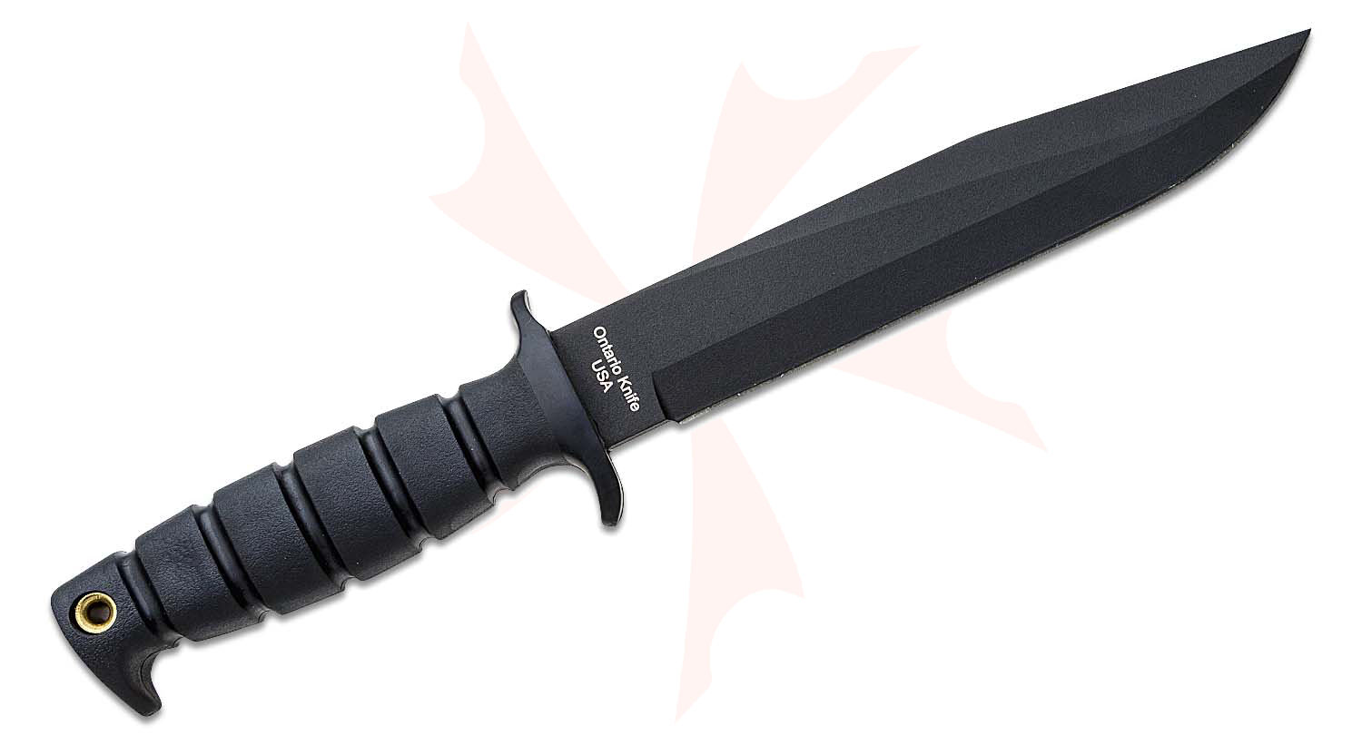 Ontario 8682 Spec Plus SP6 Fighting Knife Fixed 8" Blade, Kraton Handle ...