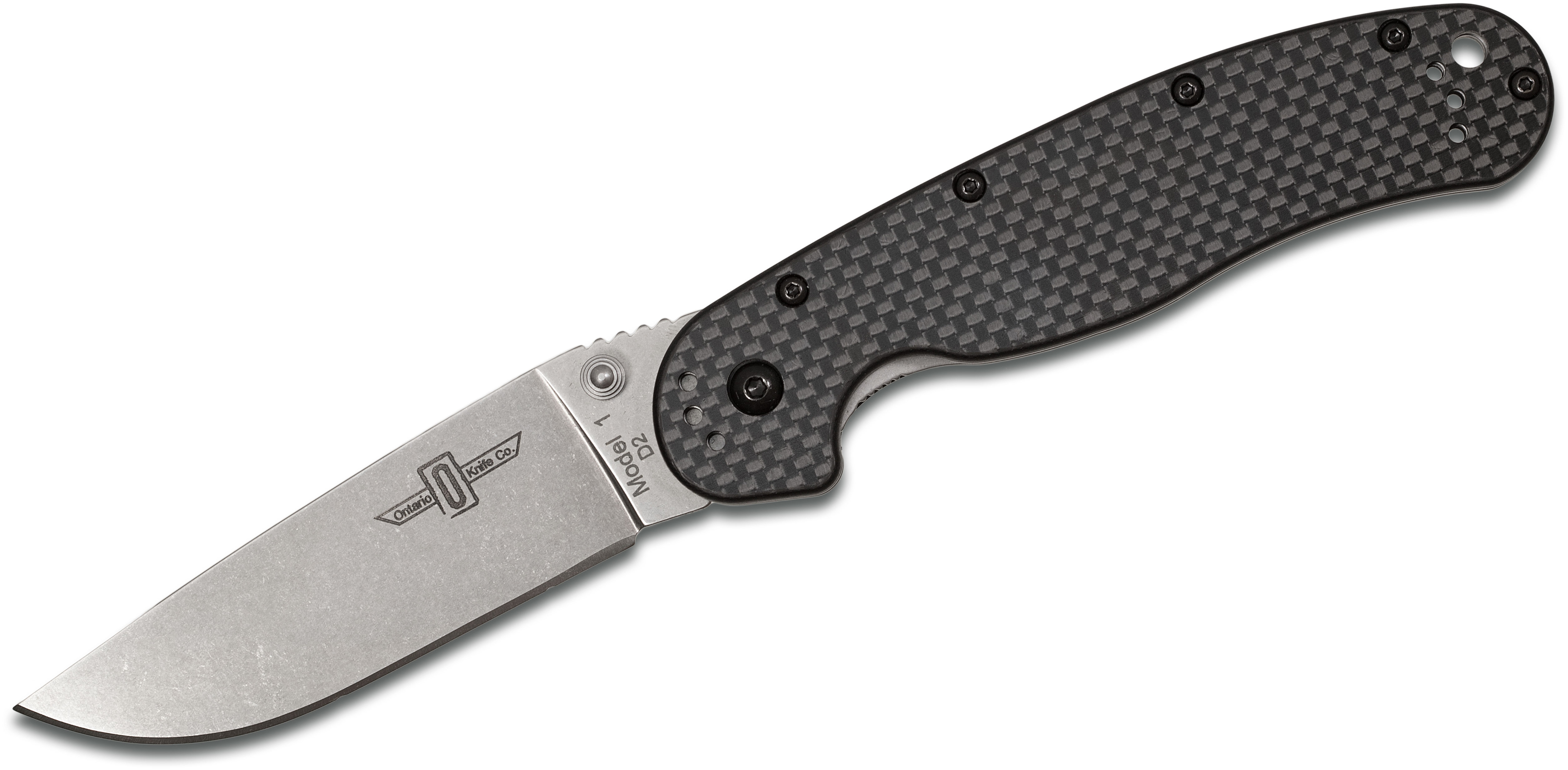 Ontario RAT Limited Edition Model 1 Folding Knife 3.6" D2 Stonewashed ...