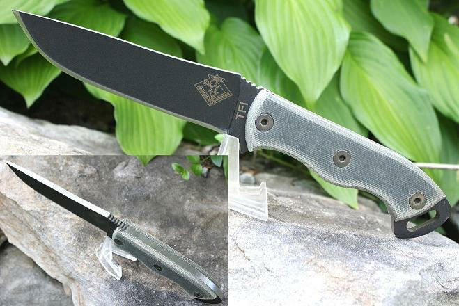 Ontario Ranger Series TFI Fixed Blade Knife 5.25" Plain Blade, Black ...