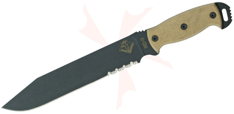 Ontario Ranger Series RD9 Ready Detachment 9.5" Combo Blade, Tan ...