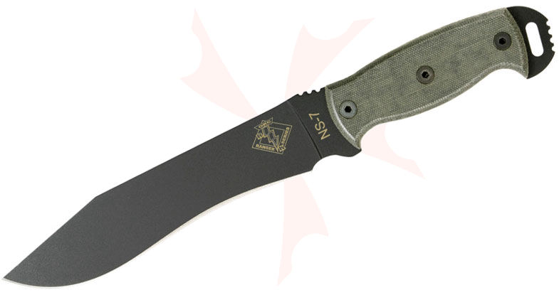 Ontario Ranger Series Night Stalker 7 Fixed 7.5" Blade, Black Micarta ...