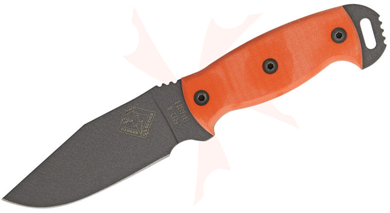Ontario Ranger Bush Series RBS-4 Knife 4.5" Blade, Orange G10 Handles ...