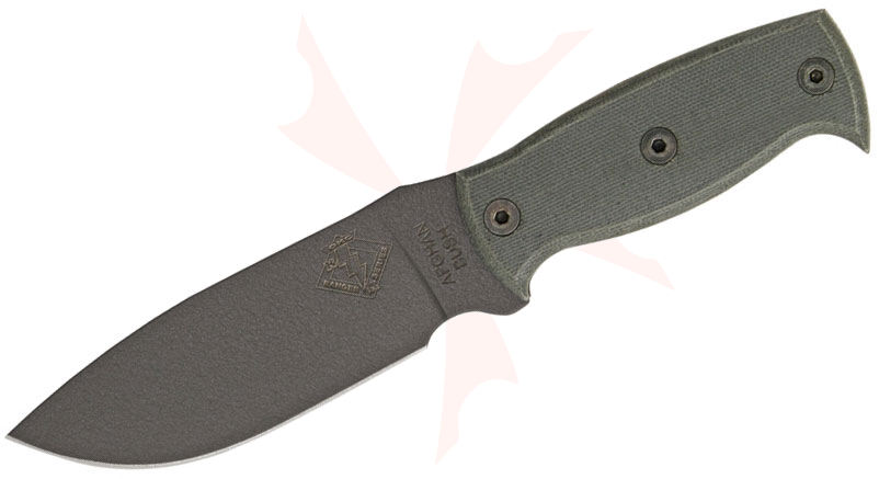 Ontario Ranger Bush Series Afghan Knife 5" Blade, Black Micarta Handles ...