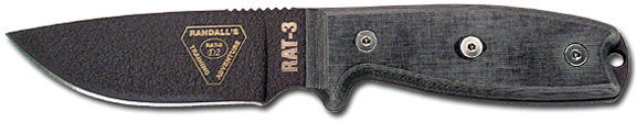 Ontario RAT 3 Utility Knife w/ 3.5" D2 Plain Blade OD Green Sheath ...