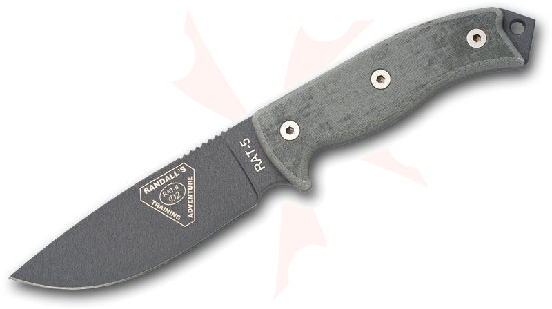 Ontario RAT 5 Plain Edge 5" D2 Steel Blade with Micarta Handle ...