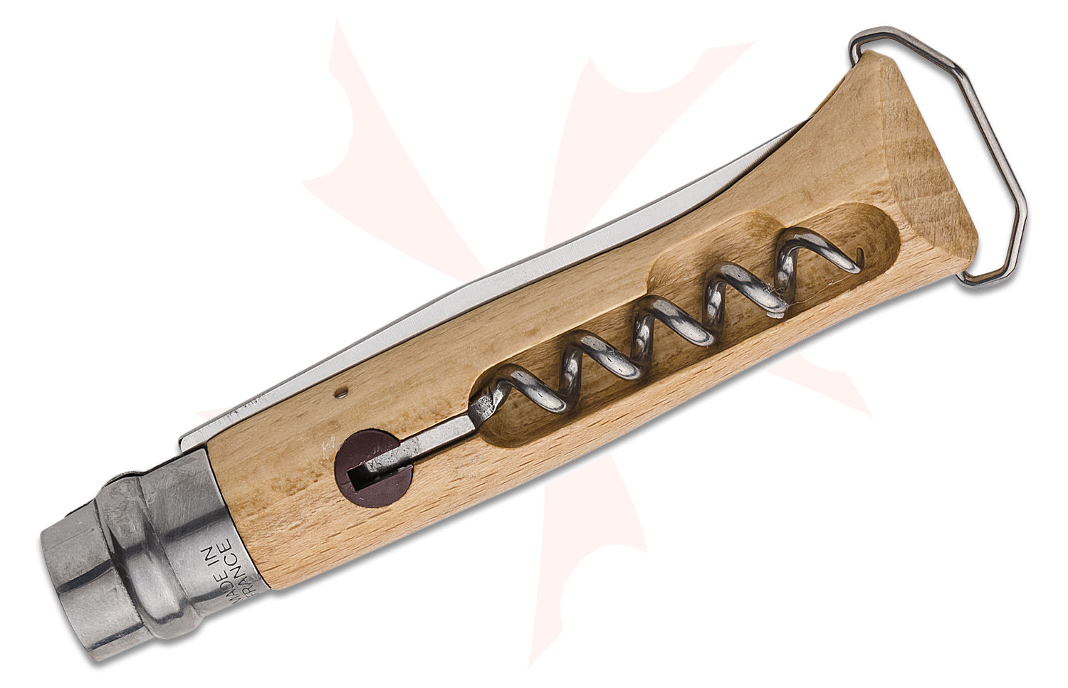 Opinel Nomad Cooking Kit, 5-Piece Travel Set, Olive Wood Handles - KnifeCenter - 002614